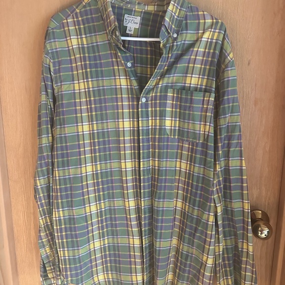 J. Crew | Shirts | J Crew Mens Green Plaid Shirt | Poshmark